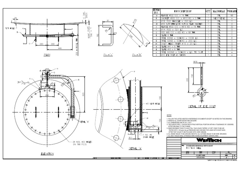STD-B-002 (Manhole With Davit) - Model | PDF