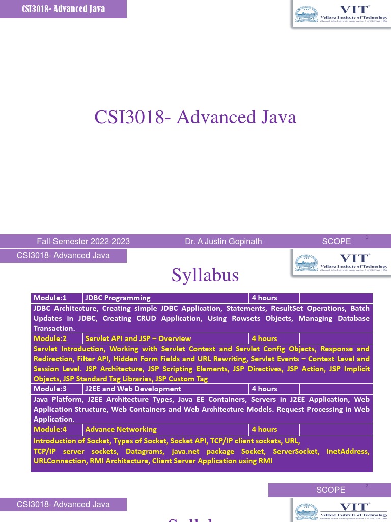 1-JDBC Transaction-02-08-2022 (02-Aug-2022) Material - I - 02-08-2022 - CSI3018 - Module1 | PDF ...