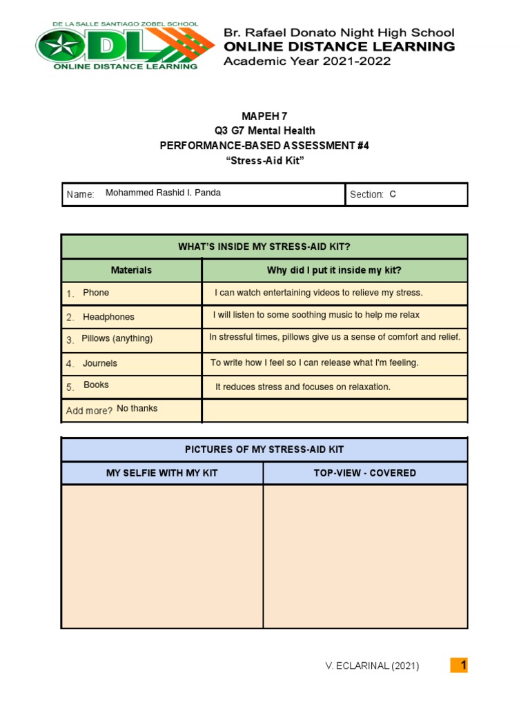 Stress-Aid Kit for Teens | PDF