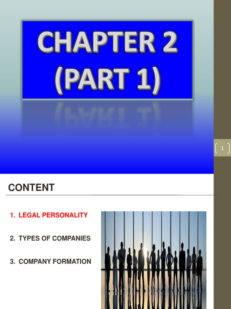 Chapter 2 Part 1 | PDF | Piercing The Corporate Veil | Legal Liability