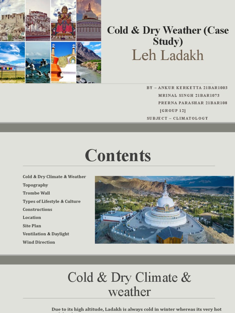 Cold & Dry Weather (Case Study) : Ladakh | PDF | Kashmir | Nature