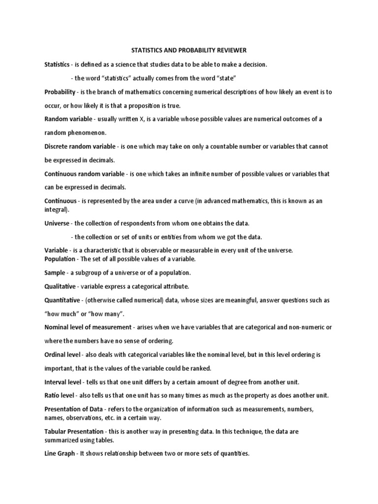 A Comprehensive Guide to Statistics and Probability Concepts for Practical Research Applications ...