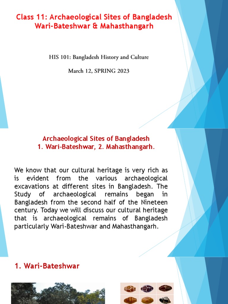 Class 11: Archaeological Sites of Bangladesh Wari-Bateshwar ...