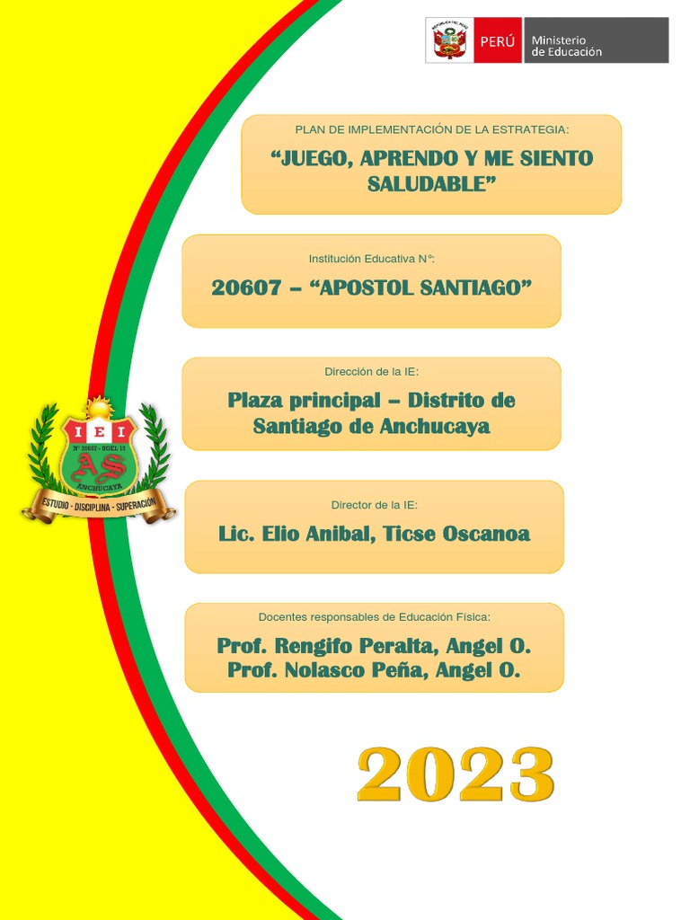 PLAN de Juego, Aprendo y Me Siento Saludable | PDF | Educación Física PLAN de Juego, Aprendo y Me Siento Saludable | PDF | Educación Física