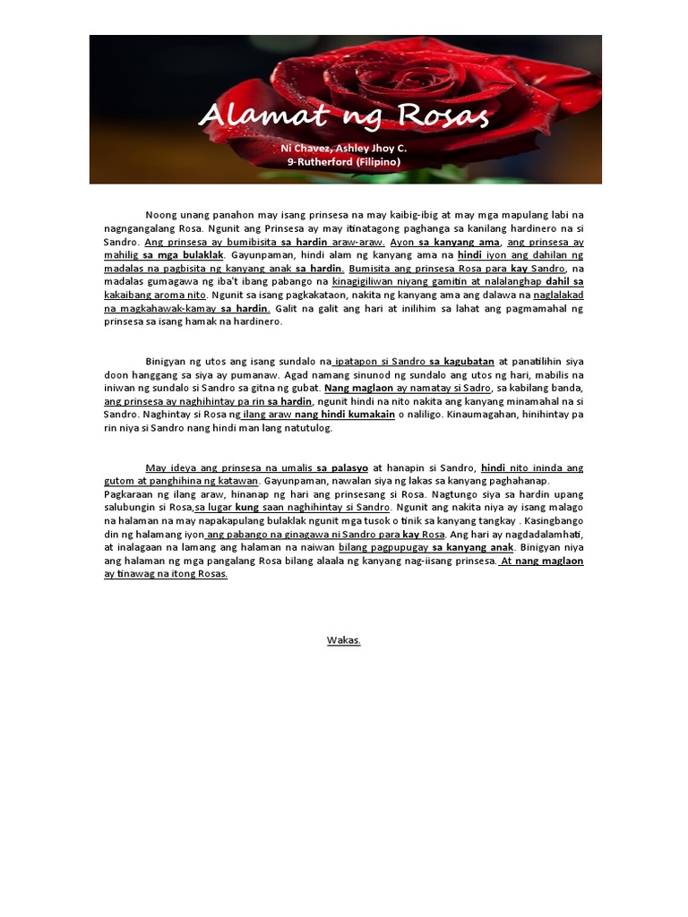 Alamat NG Rosas | PDF