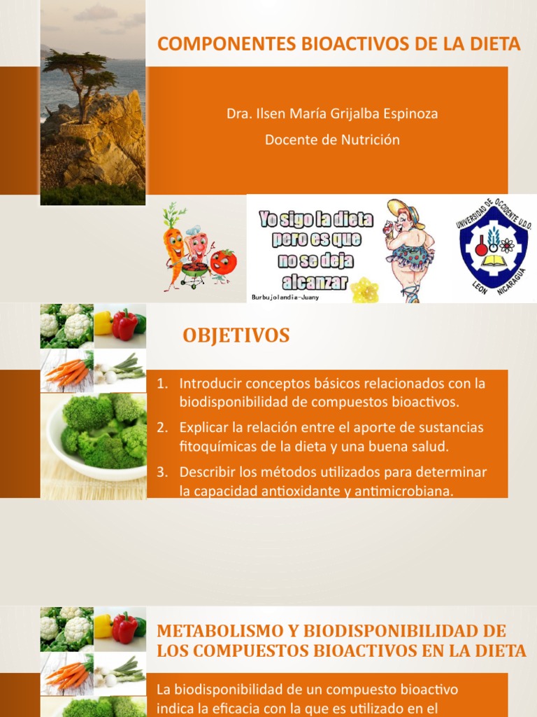 Componentes Bioactivos de La Dieta: Dra. Ilsen María Grijalba Espinoza ...