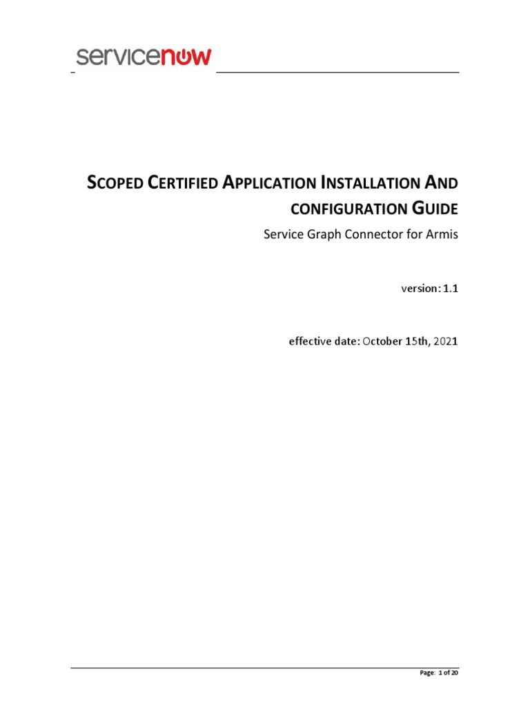 Armis Service Graph Connector - Installation Guide 1.1 | PDF ...