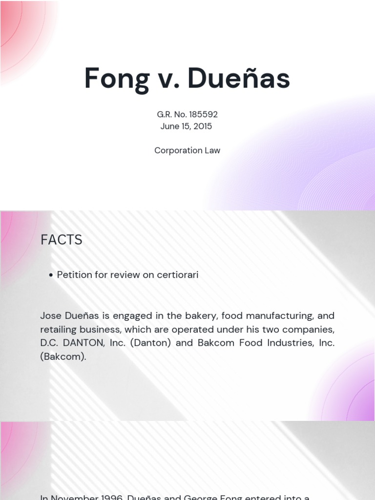 Fong v. Dueñas | PDF | Complaint | Breach Of Contract