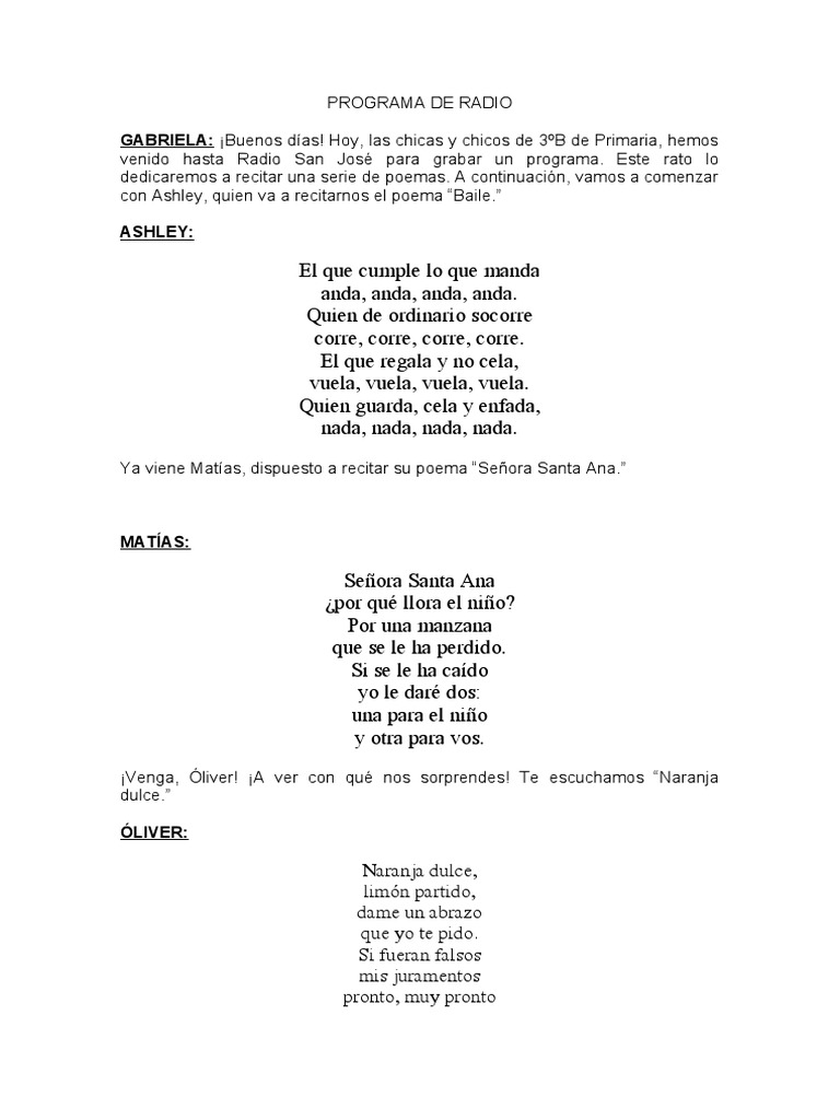 Programa de Radio de Lengua | PDF