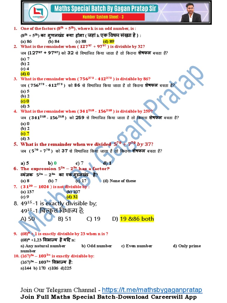 NS 3 | PDF | Numbers | Elementary Mathematics
