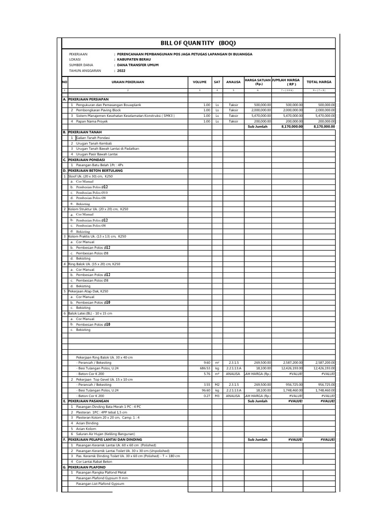 Rab Pos Jaga Petugas Di Lap. Bujangga | PDF