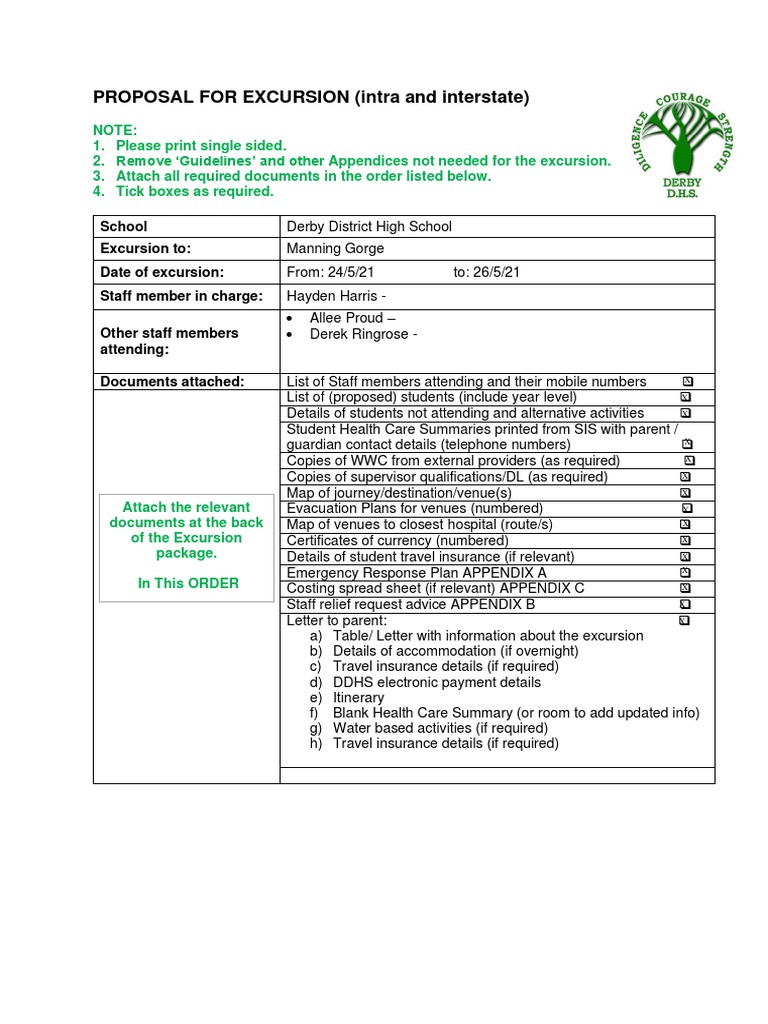 Proposal For Excursion | Download Free PDF | Bus | Insurance