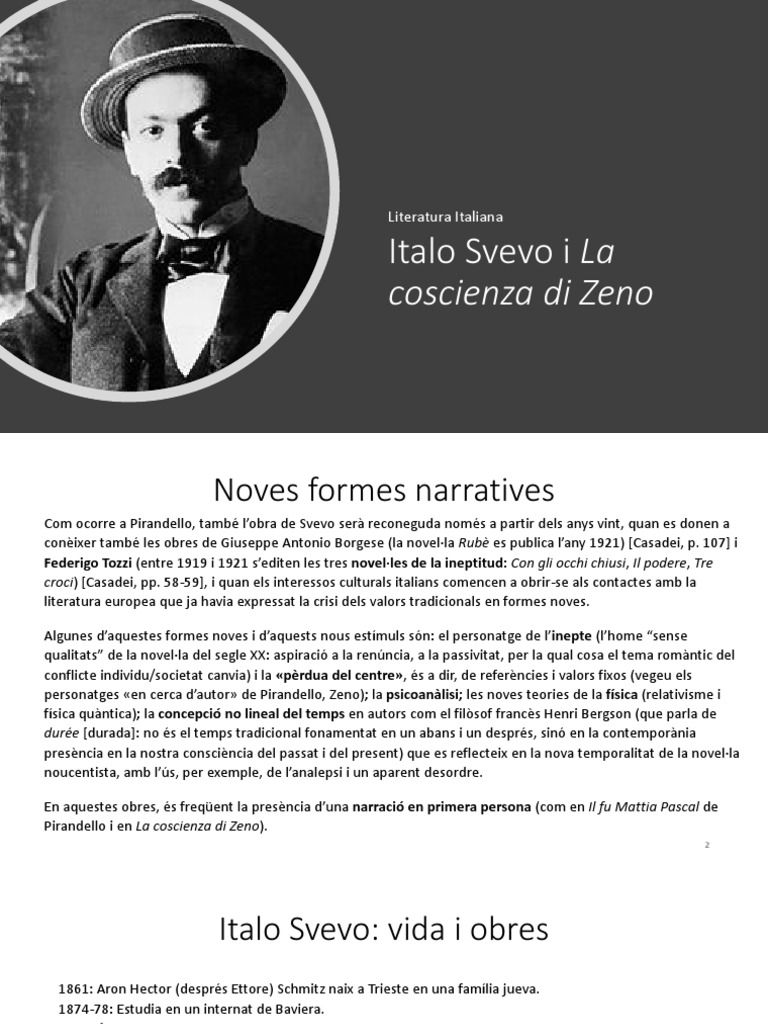 Svevo La Coscienza Di Zeno | PDF