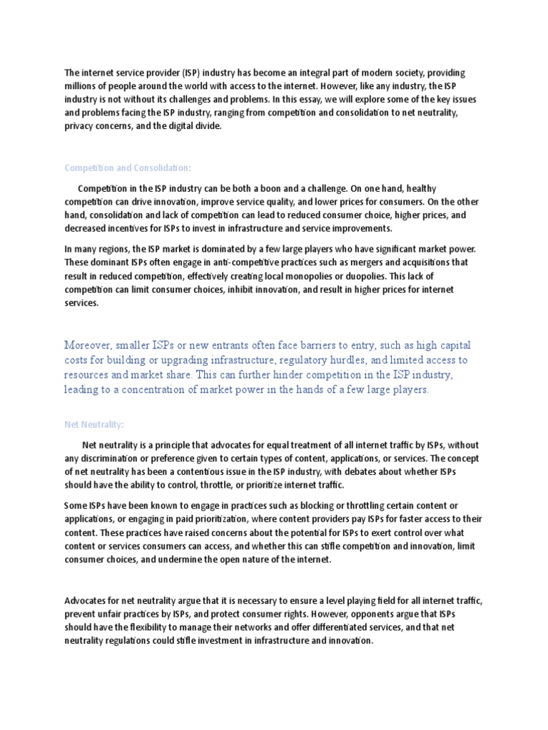 The-internet-service-provider-problems and solutions | PDF
