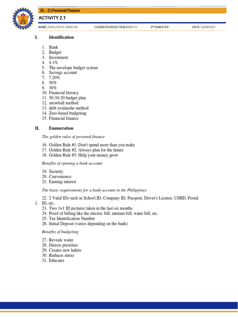 Perfin - Act 2.1 | PDF