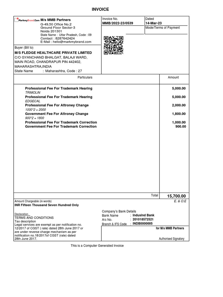 How Bills Look Alike of A Pharma Company | PDF | Money | Taxation