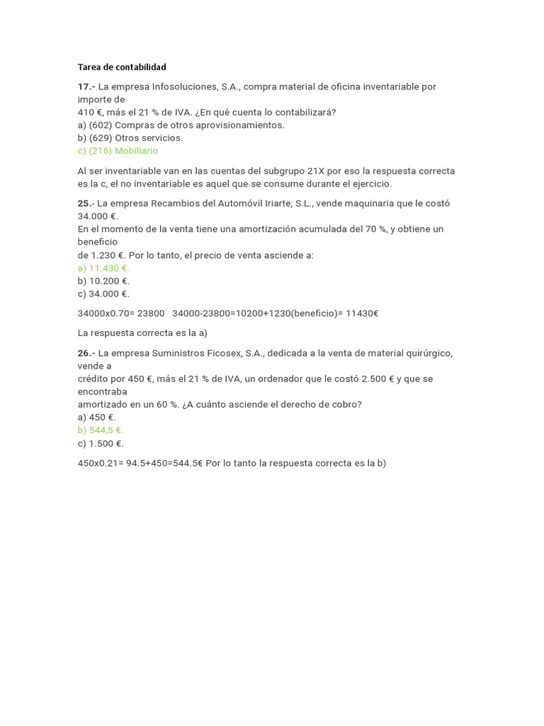 Tarea de Contabilidad | PDF
