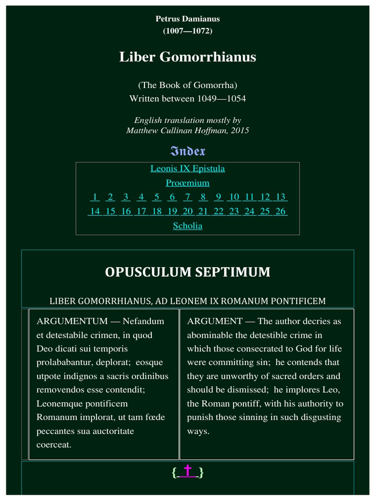 Liber Gomorrhianus | PDF