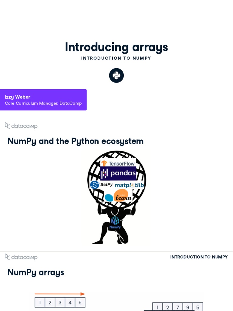 Binder-8-Intro To Numpy | PDF | Integer (Computer Science) | Computer Programming