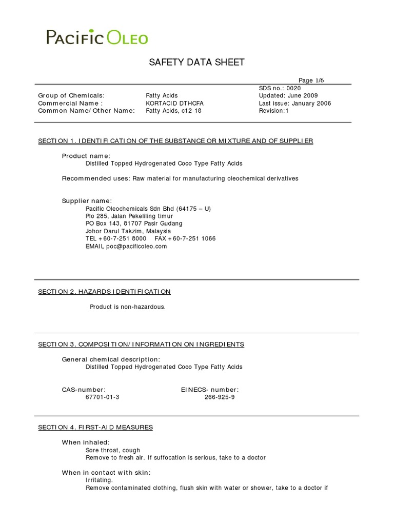 Msds K Hcfa Pdf Personal Protective Equipment Physical Sciences