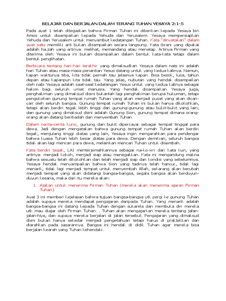 Belajar Dan Berjalan Dalam Terang Tuhan Pdf