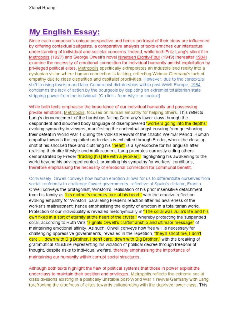 (HSC) Module A Essay | PDF