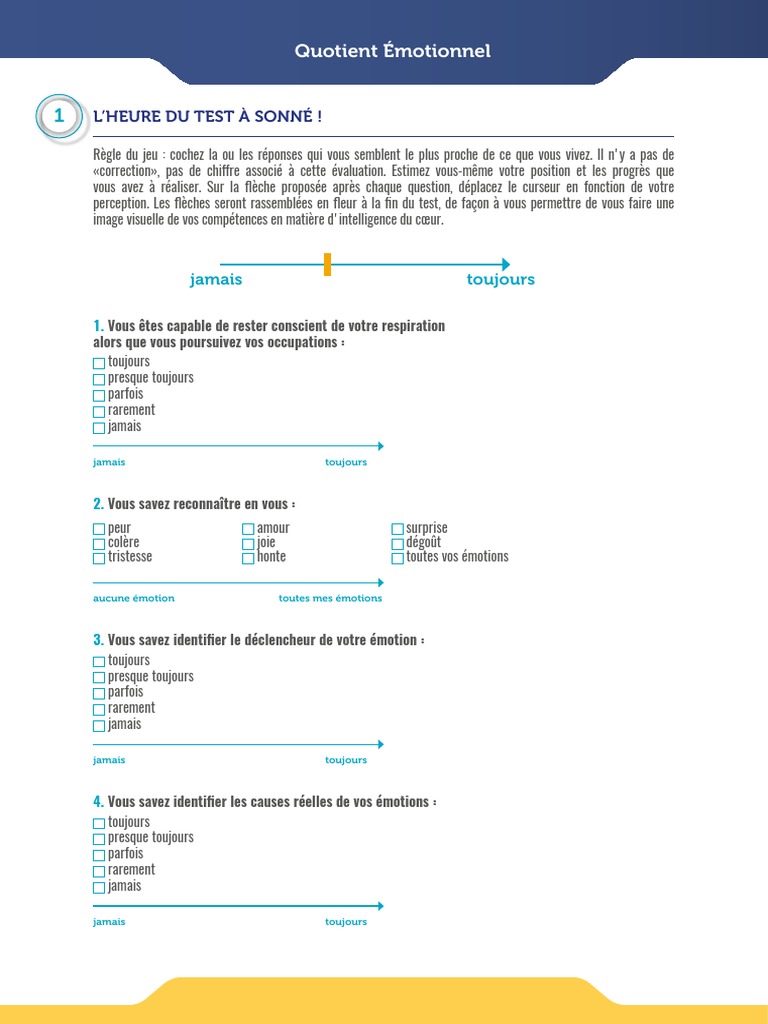 EIC - Test Quotient Émotionnel | PDF