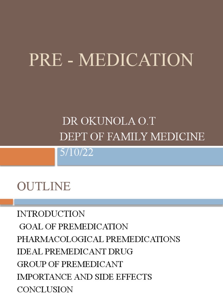 Pre-Medication in Anesthesia Management | PDF | Midazolam | Anesthesia