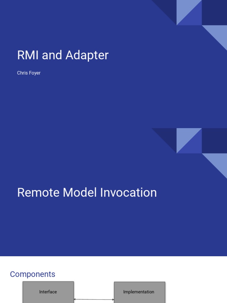 3 - RMI and Adapter | PDF 3 - RMI and Adapter | PDF