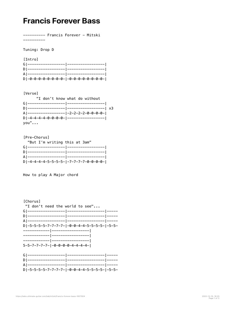 Francis Forever | PDF | Song Structure | Vocal Music