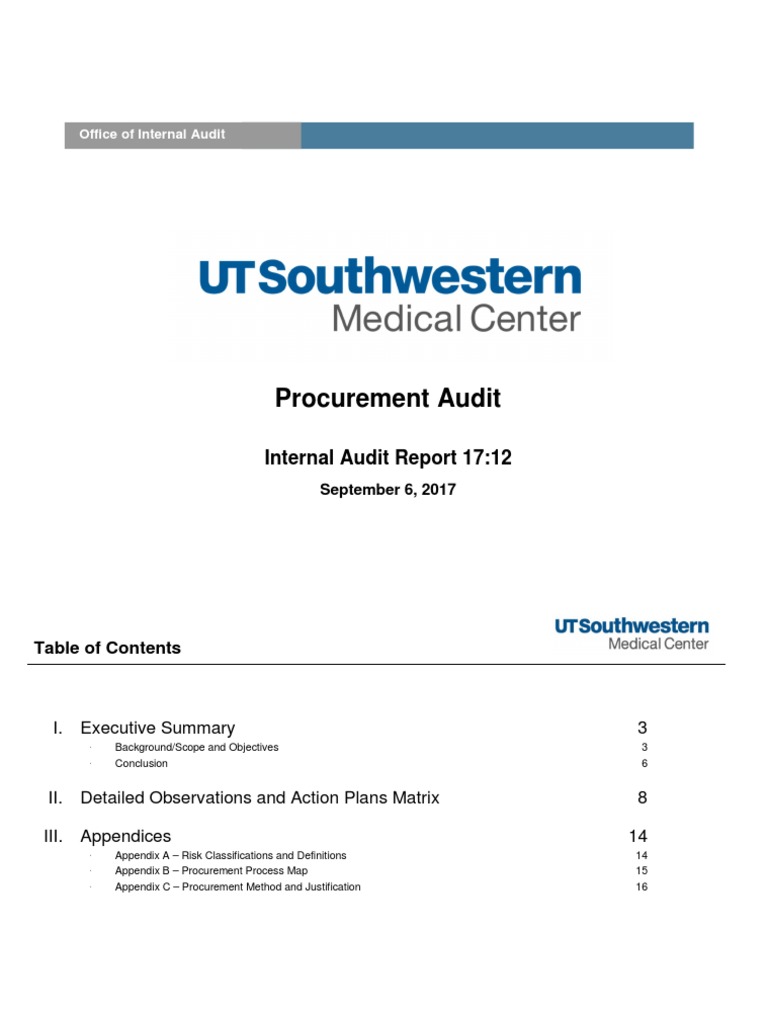17:12 Procurement Audit Findings | PDF | Procurement | Internal Audit