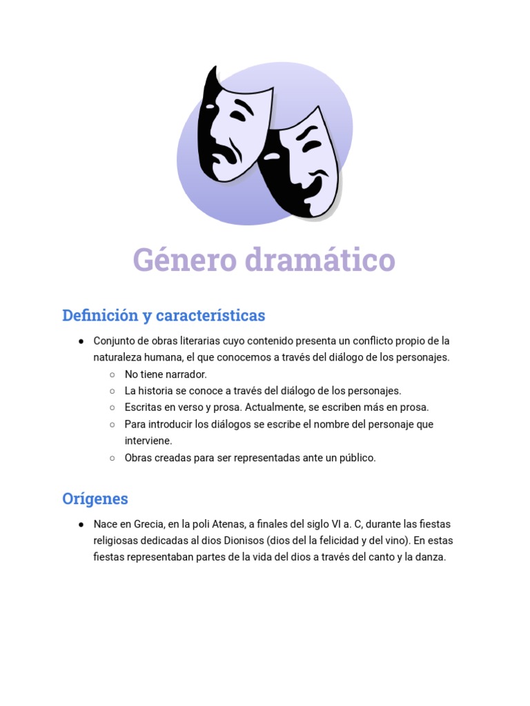 Género Dramático | PDF | Teatro | Monólogo