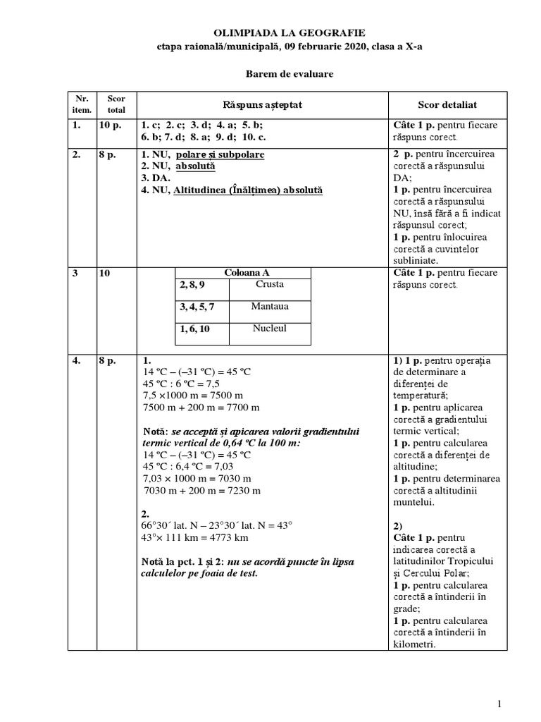 Geo 10 Barem Ro | PDF
