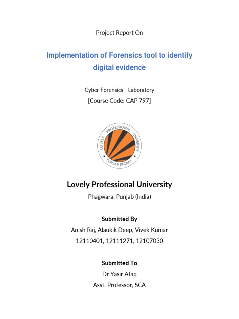 Project File (Cyber Forensics) | PDF | Computer Forensics | Security