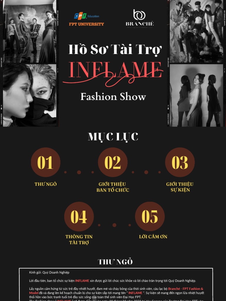 H Sơ Tài TR Inflame Fashion Show | PDF