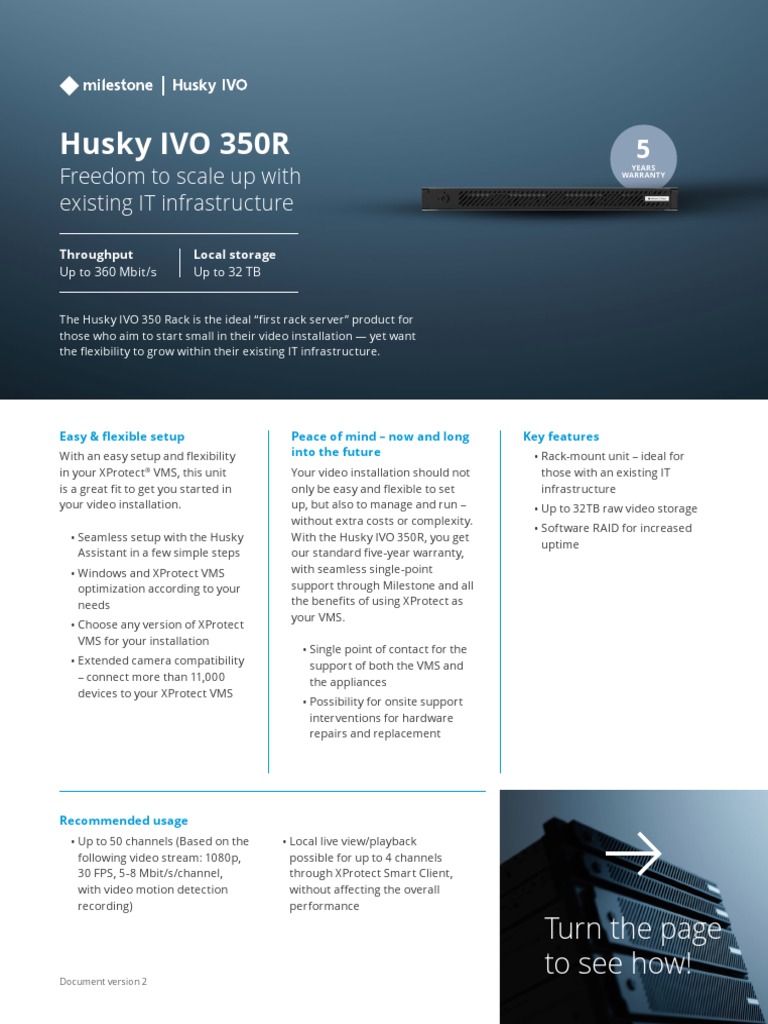 Husky IVO 350R - Specification Sheet | PDF