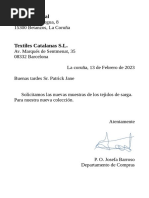 Carta Con Estilo Bloque Modificado | PDF