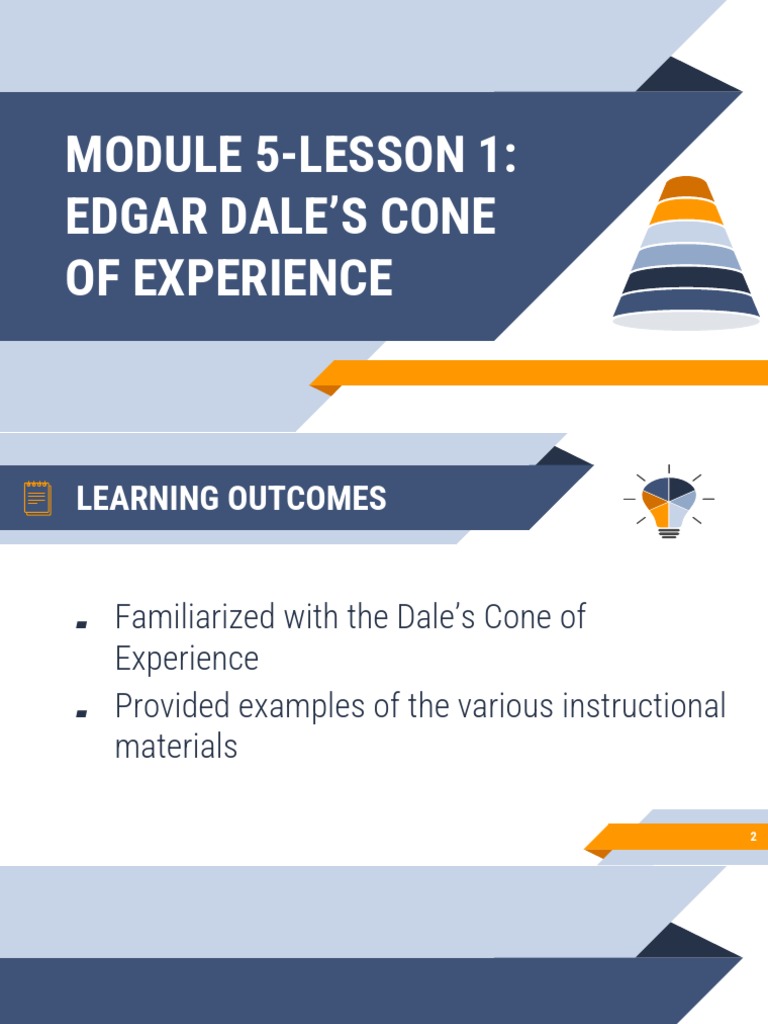 Module 5 Lesson 1-Edgar Dale's Cone of Experience | PDF