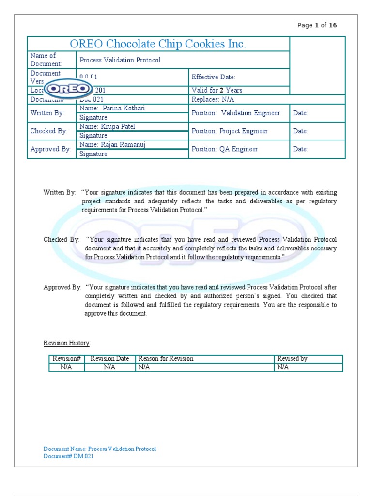 Process Validation Report - Rajan | Verification And Validation ...
