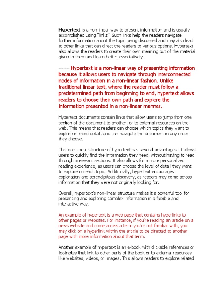 HYPERTEXT | PDF | World Wide Web | Internet & Web