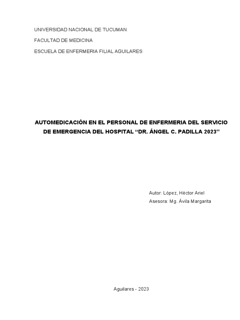 Trabajo Final Lopez Hector Ariel 13.3.23-1 | PDF | Medicamentos con receta | Farmacología