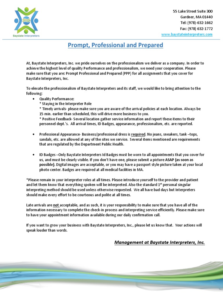 Professionalism Letter.docx | PDF | Language Interpretation