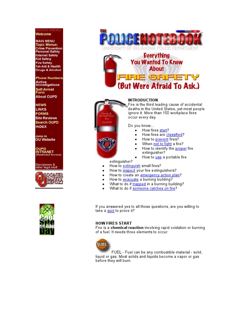 Fire Safety | PDF