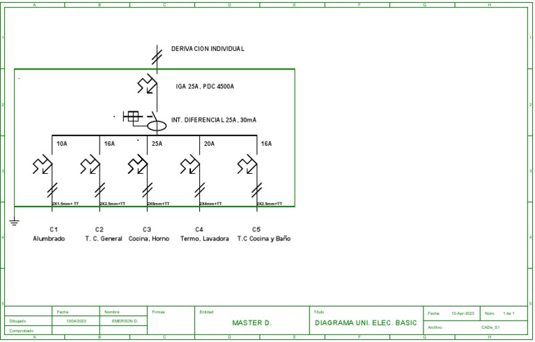 Diagrama Eléctrico Básico 2023 | PDF