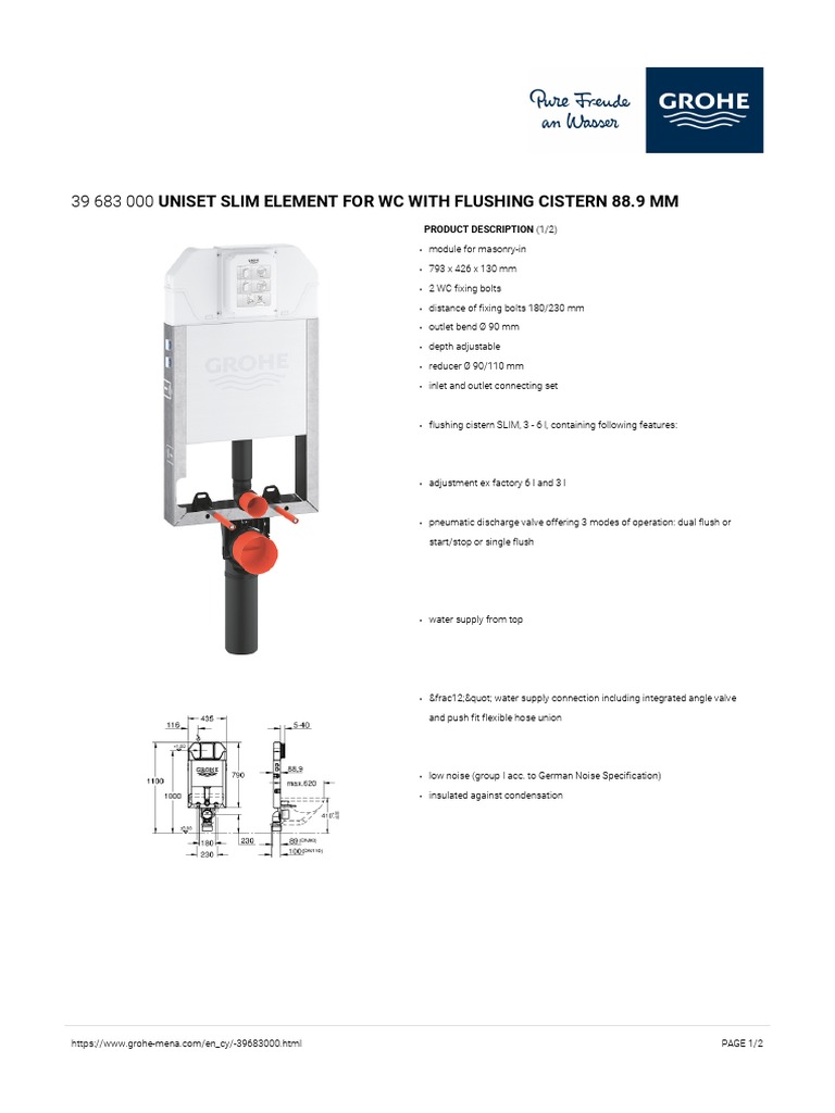 GROHE_Specification_Sheet_39683000 | PDF
