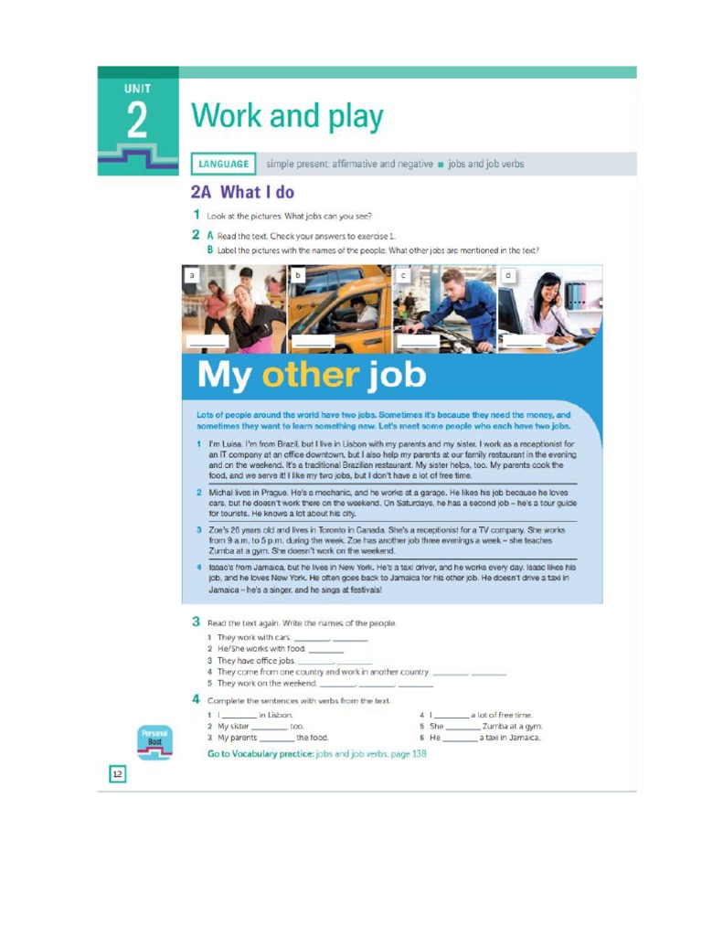 Unit2: Work and Play | PDF