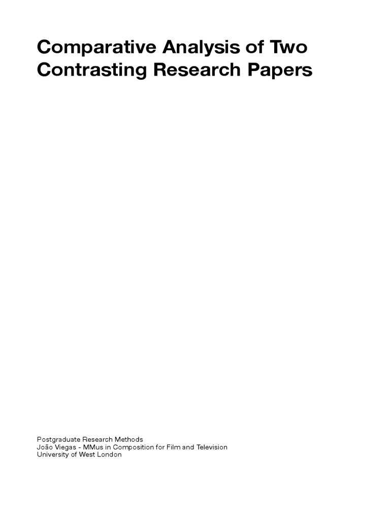 A1 - Comparative Analysis of Two Contrasting Research Papers | PDF | Methodology | Creativity