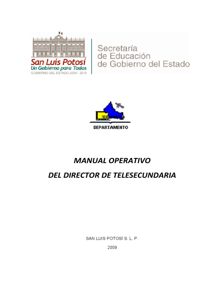 Manual Operativo Director | PDF | Maestros | Planificación