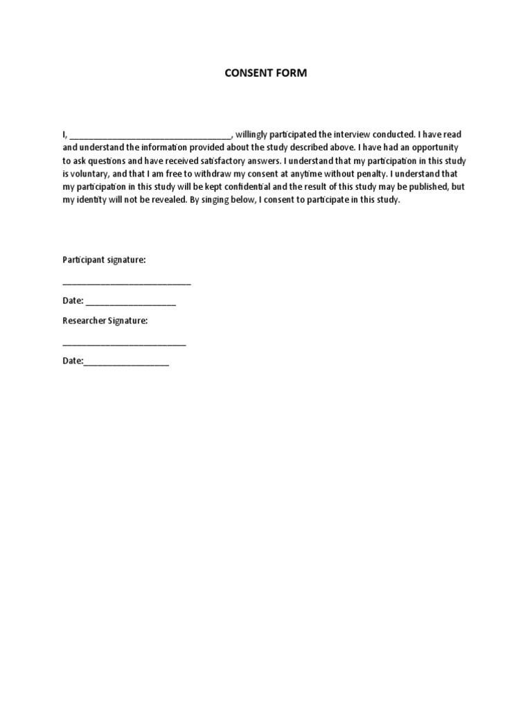 Consent Form | PDF