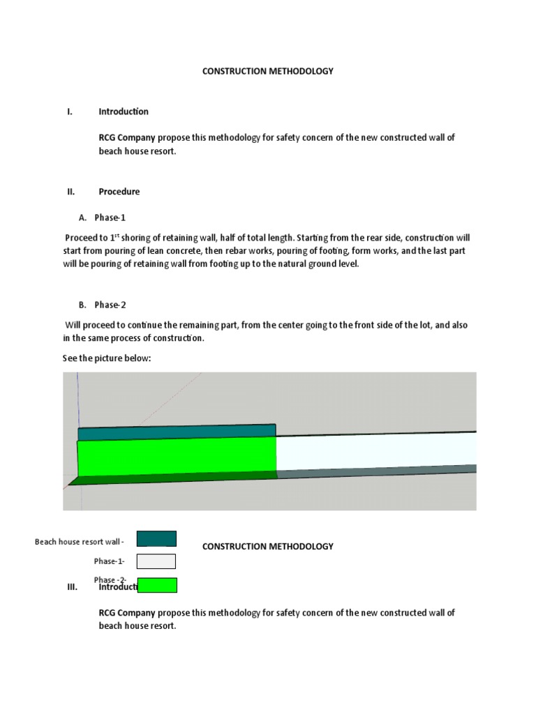 Construction Methodology | PDF | Concrete | Plywood